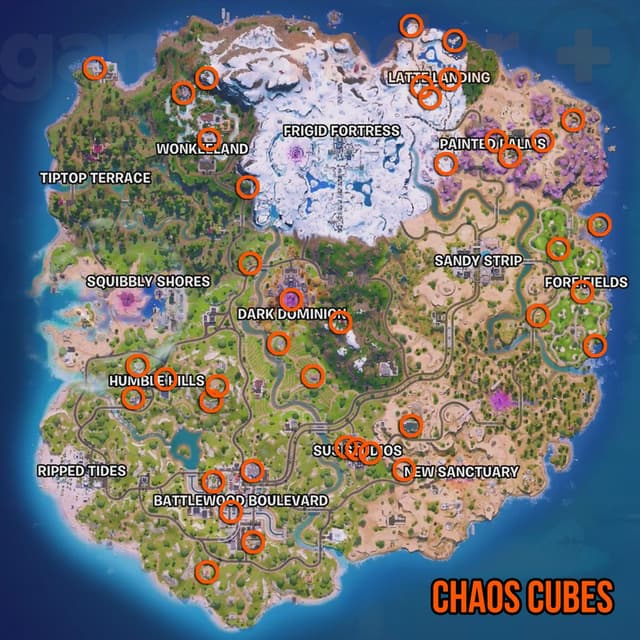 Fortnite How To Find All 40 Chaos Cubes Fast Xp Path Guide